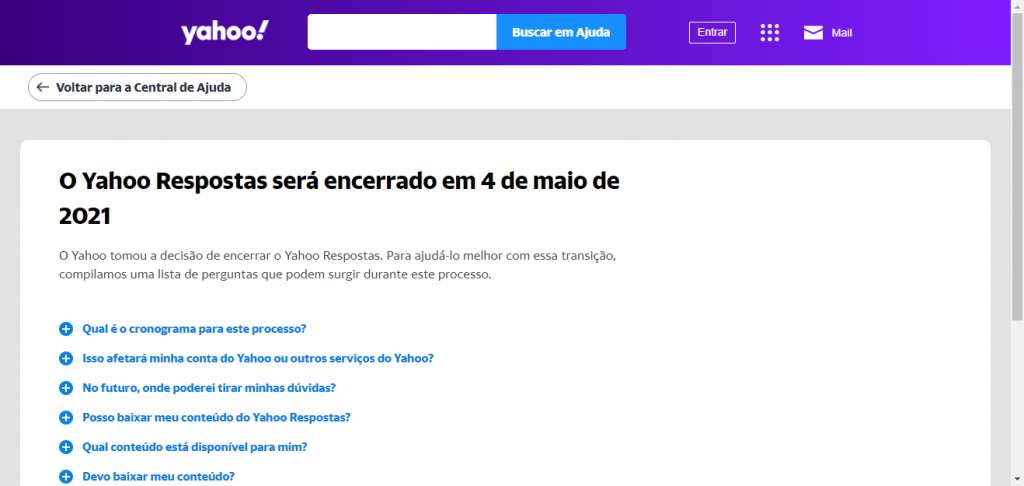 O Yahoo Respostas encerra as suas portas a 4 de Maio de 2021. | i-Técnico